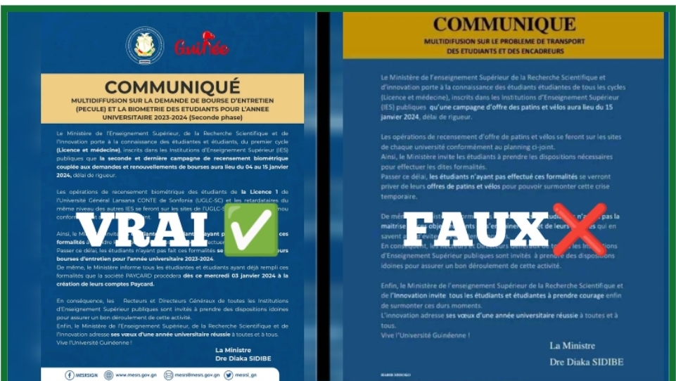 Faux, ce document n’est pas du ministère de l’enseignement supérieur ...