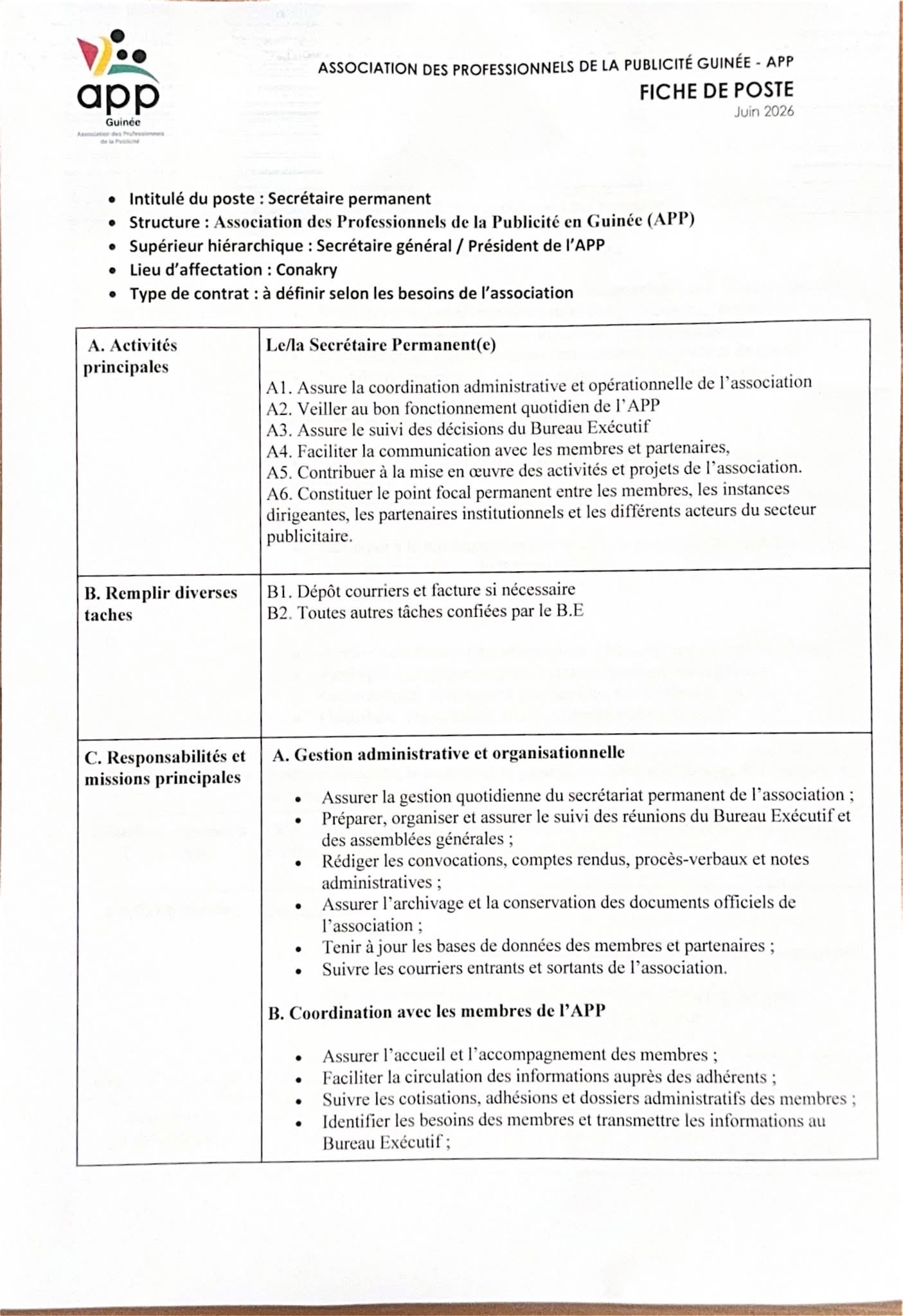 Appel d’offres: L’Association des Professionnels de la Publicité ...