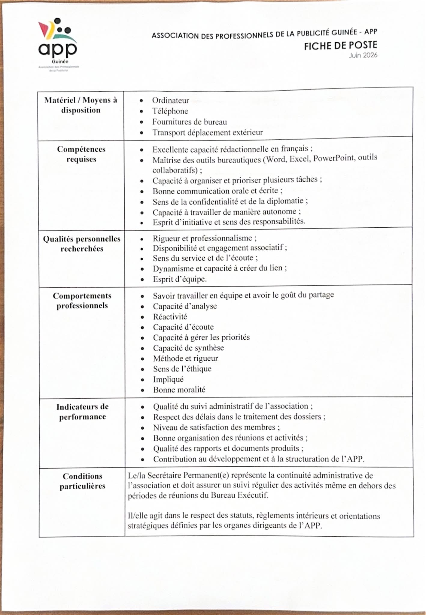 Appel d’offres: L’Association des Professionnels de la Publicité ...